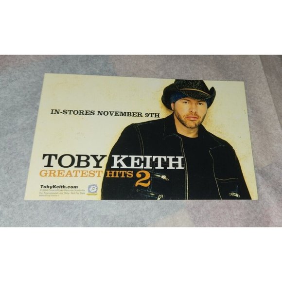 Other | Rare Toby Keith Promotional Stickerpostcard Greatest Hits 2 204 ...